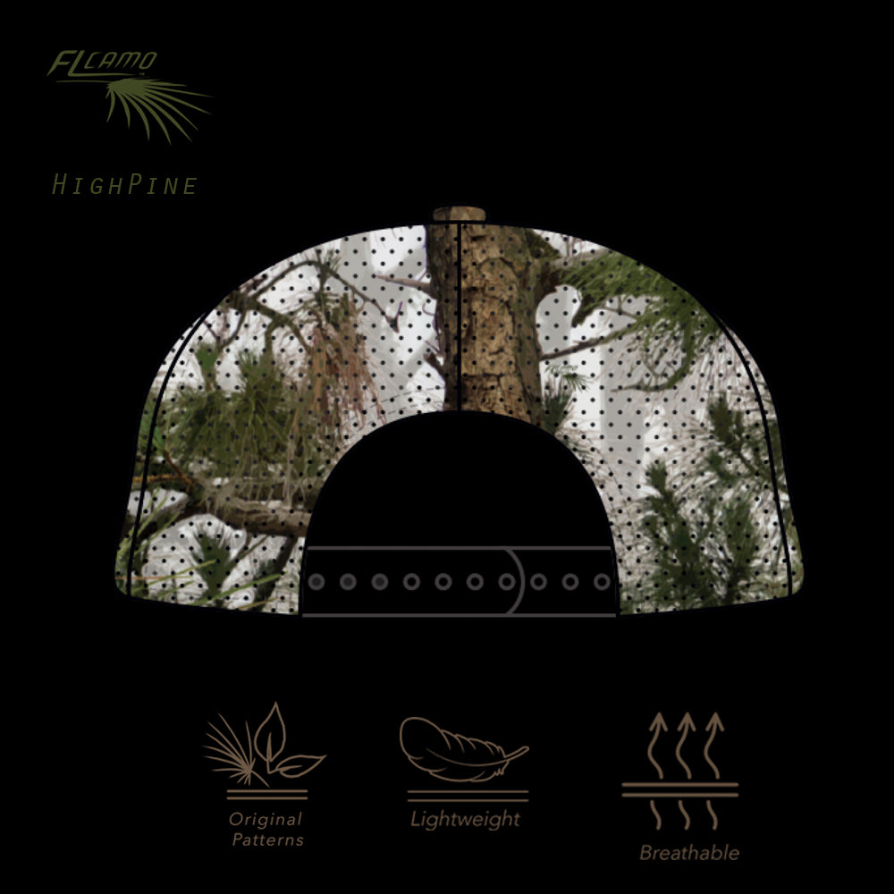 Ultra-lightweight Perforated Hat - FL Camo HighPine – FL Camo - Florida ...