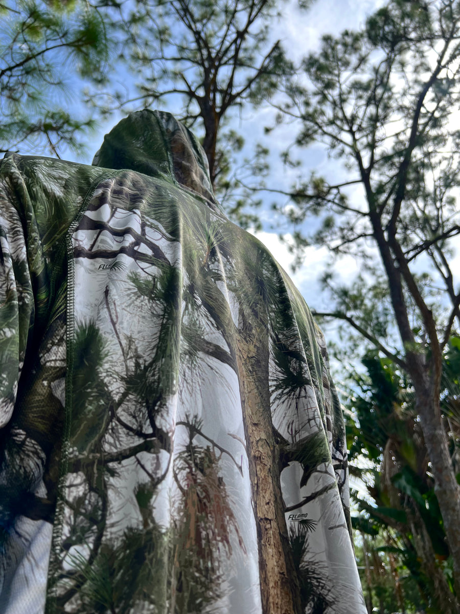 Lightweight Performance Long Sleeve Hooded shirt - FL camo HighPine ...
