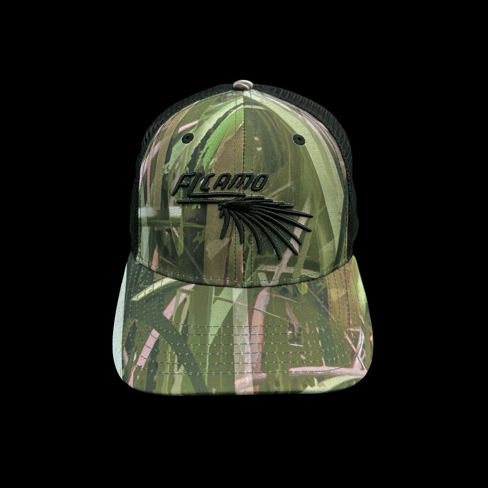 Lightweight mid crown 6 panel trucker hat - FL Camo Glades (SnapBack O ...