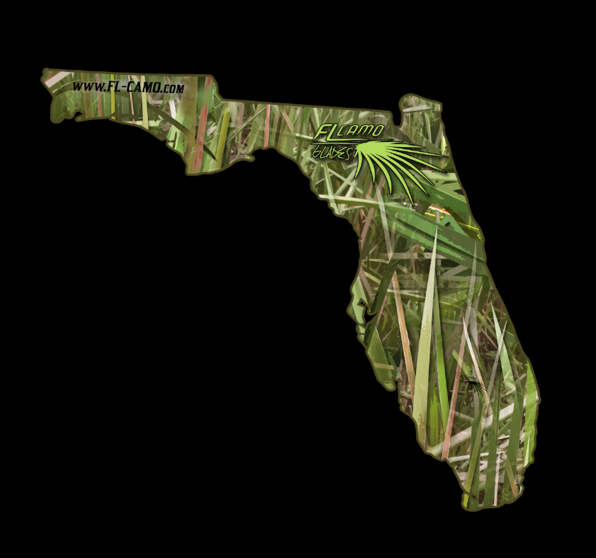 Small State of Florida, Oval sticker combo - FL Camo Glades – FL Camo ...