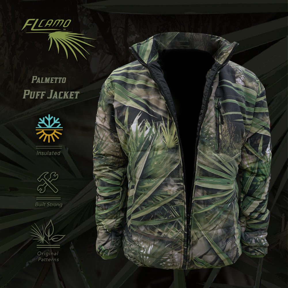 Insulated Puff Jacket- FL Camo Palmetto – FL Camo - Florida and The ...